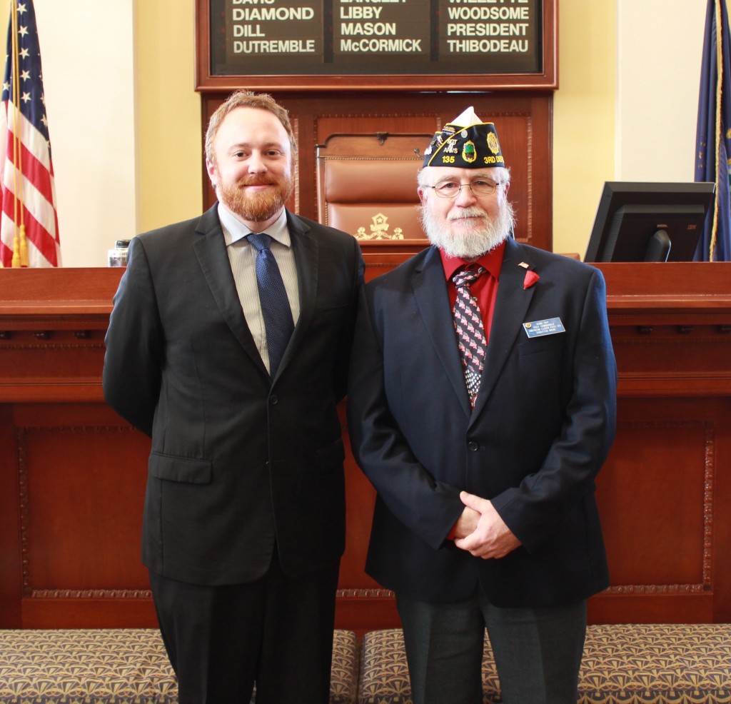 Sen. Libby welcomes Legion Commander to the Maine Senate - Maine Senate ...